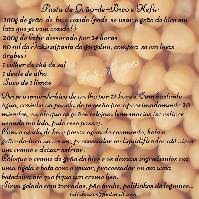 15 Pasta de Grão-de-Bico e Kefir – Tati Alvares